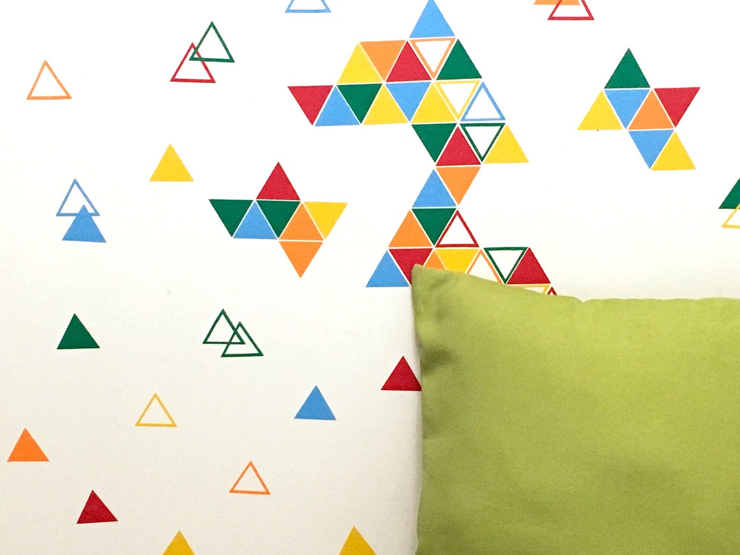 Triangle Wall Decal Set/ Triangle Stickers/ Wall Decal Triangle/ Modern ...