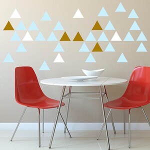 Triangle Wall Decal Set/ Triangle Stickers/ Wall Decal Triangle/ Modern ...
