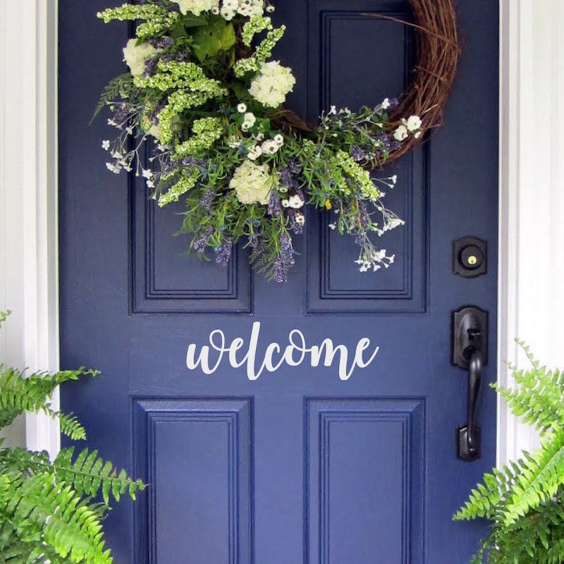 Welcome Door Decal - Etsy