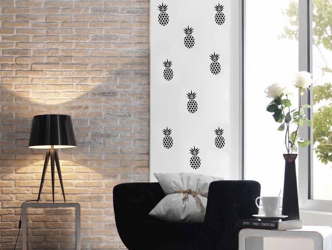 Pineapple Decals/ Wall Decal/ Boho Wall Decals/ Pineapple Vinyl Decals ...