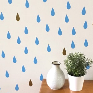 Raindrops Wall Decal/ Rain Drops Vinyl Wall Decals/ Nursery Decals ...