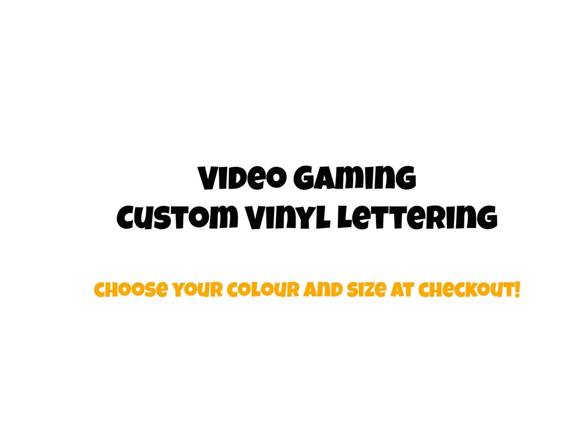 Video Game Custom Vinyl Lettering/ Gaming Vinyl Lettering/ - Etsy