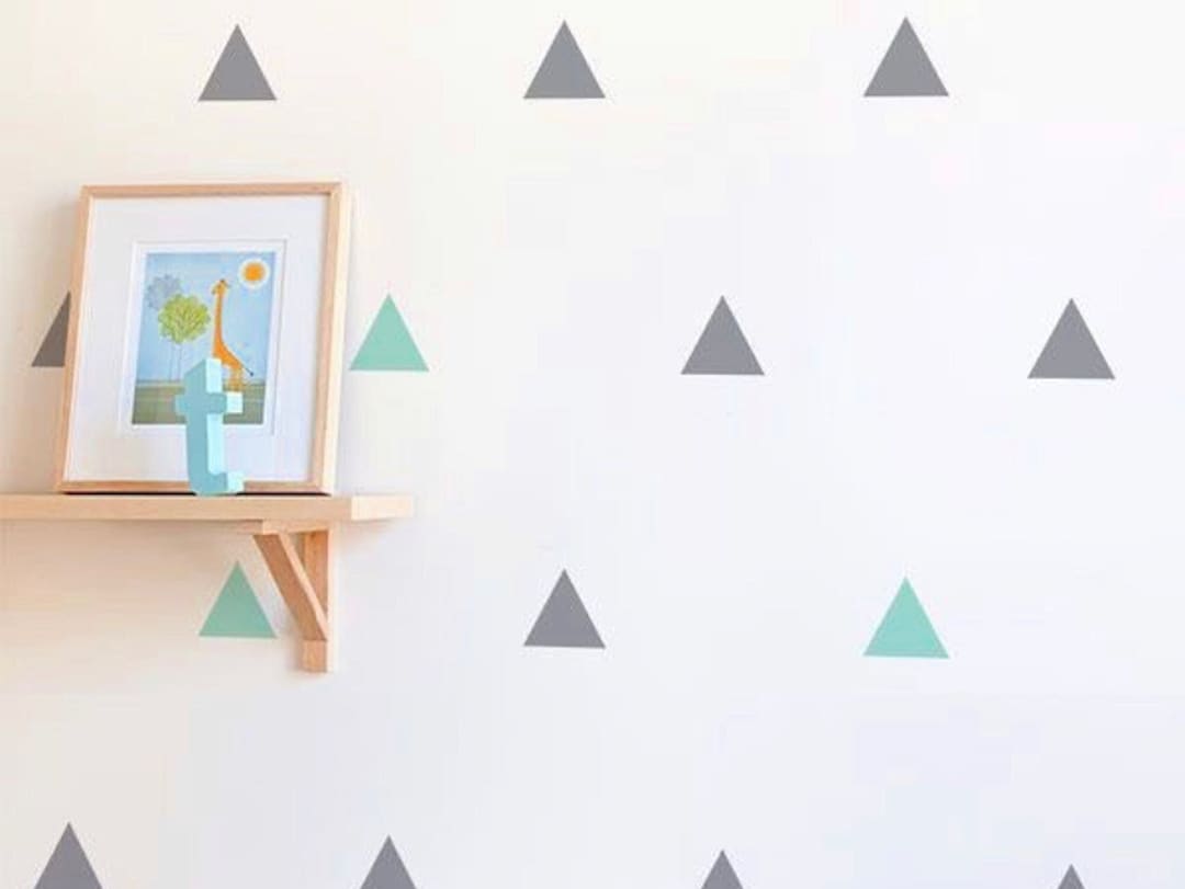 Triangle Wall Decal Set/ Triangle Stickers/ Wall Decal Triangle/ Modern ...