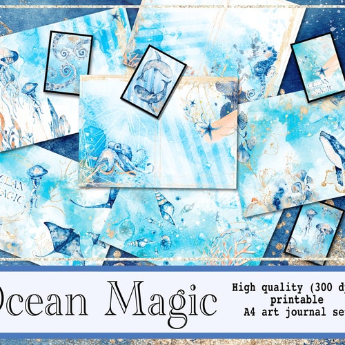 Printable Beach Junk Journal Lined Journaling Pages Sea | Etsy