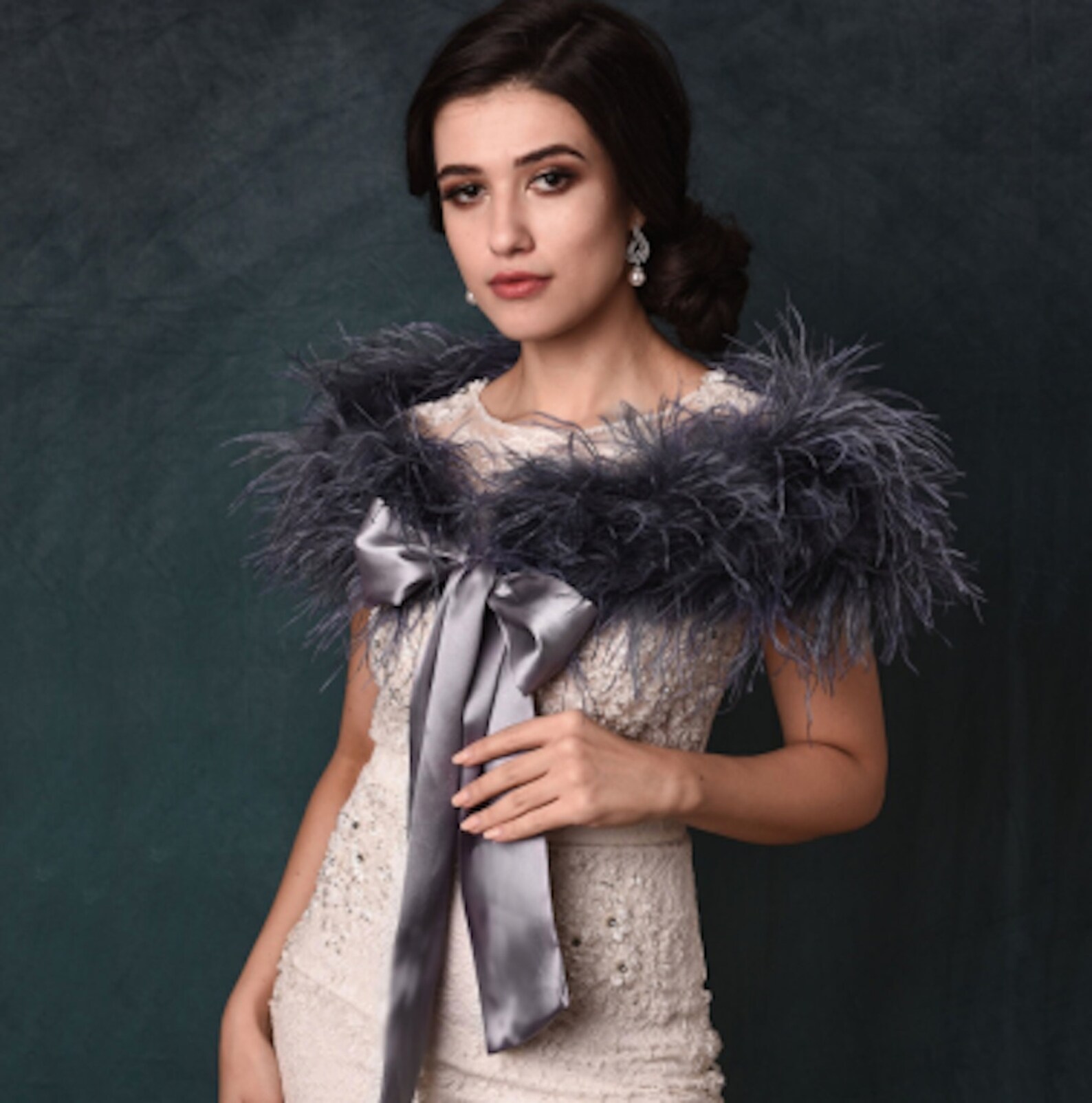 Wedding Shrug Feather Stole Ostrich Feather Bridal Wrap - Etsy