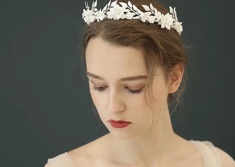 Wedding Hair accessories Wedding tiara Ceramic Tiara | Etsy