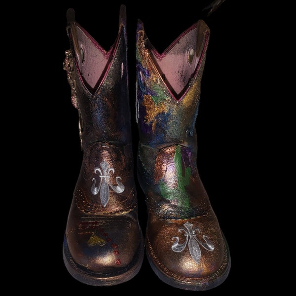 Hand Painted Boots - Etsy