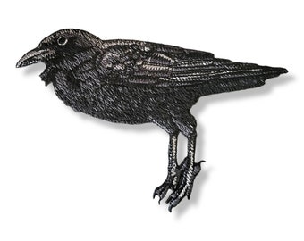 Raven Crow Patch - Etsy