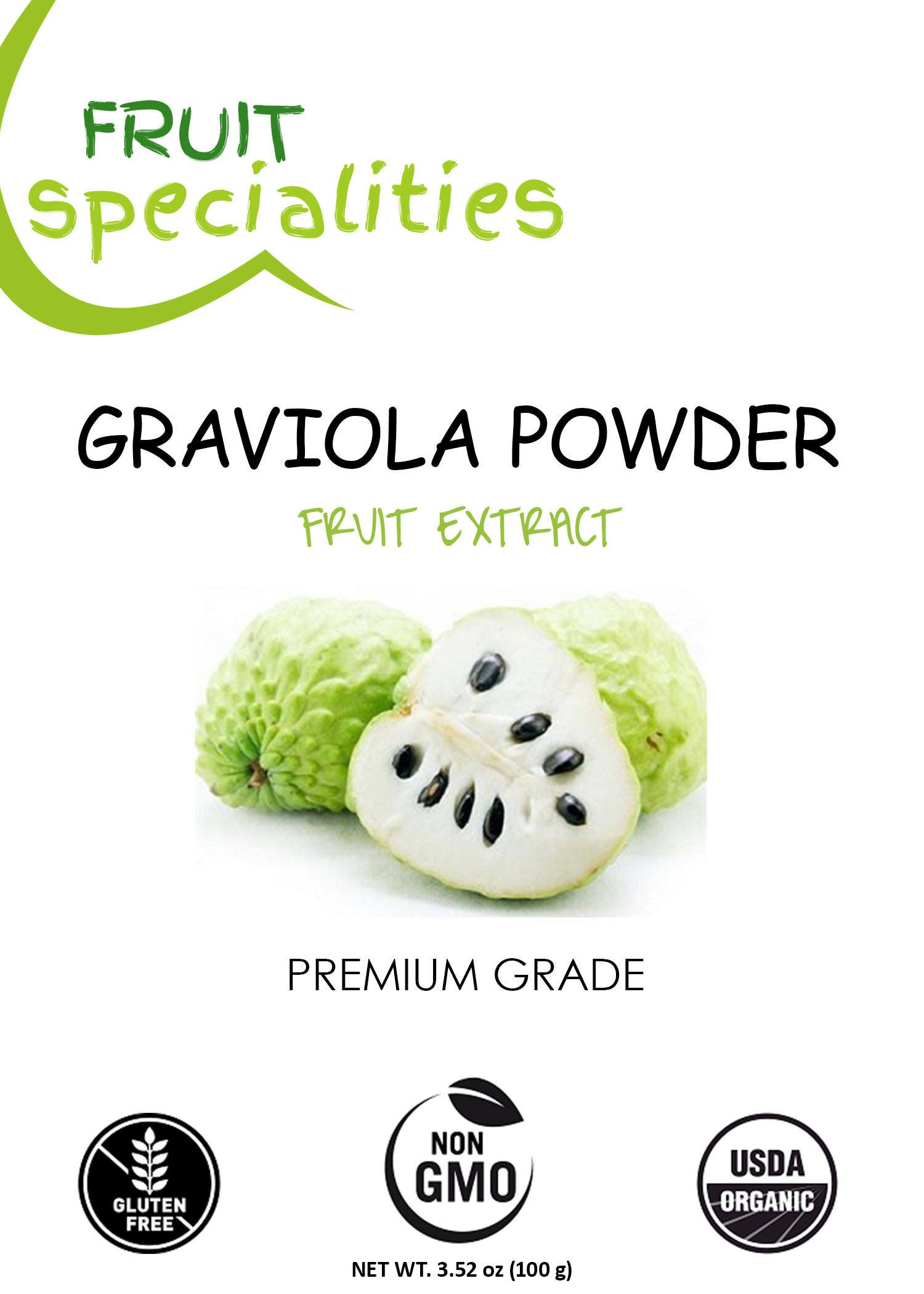 Graviola (soursop) FRUIT Powder, Annona, Muricata, Guanabana, 100% ...