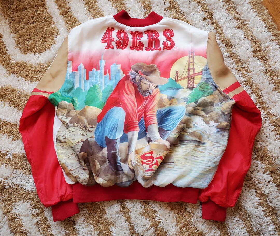 San Francisco 49ers Vintage Chalk Line Jacket XL Fanimation - Etsy