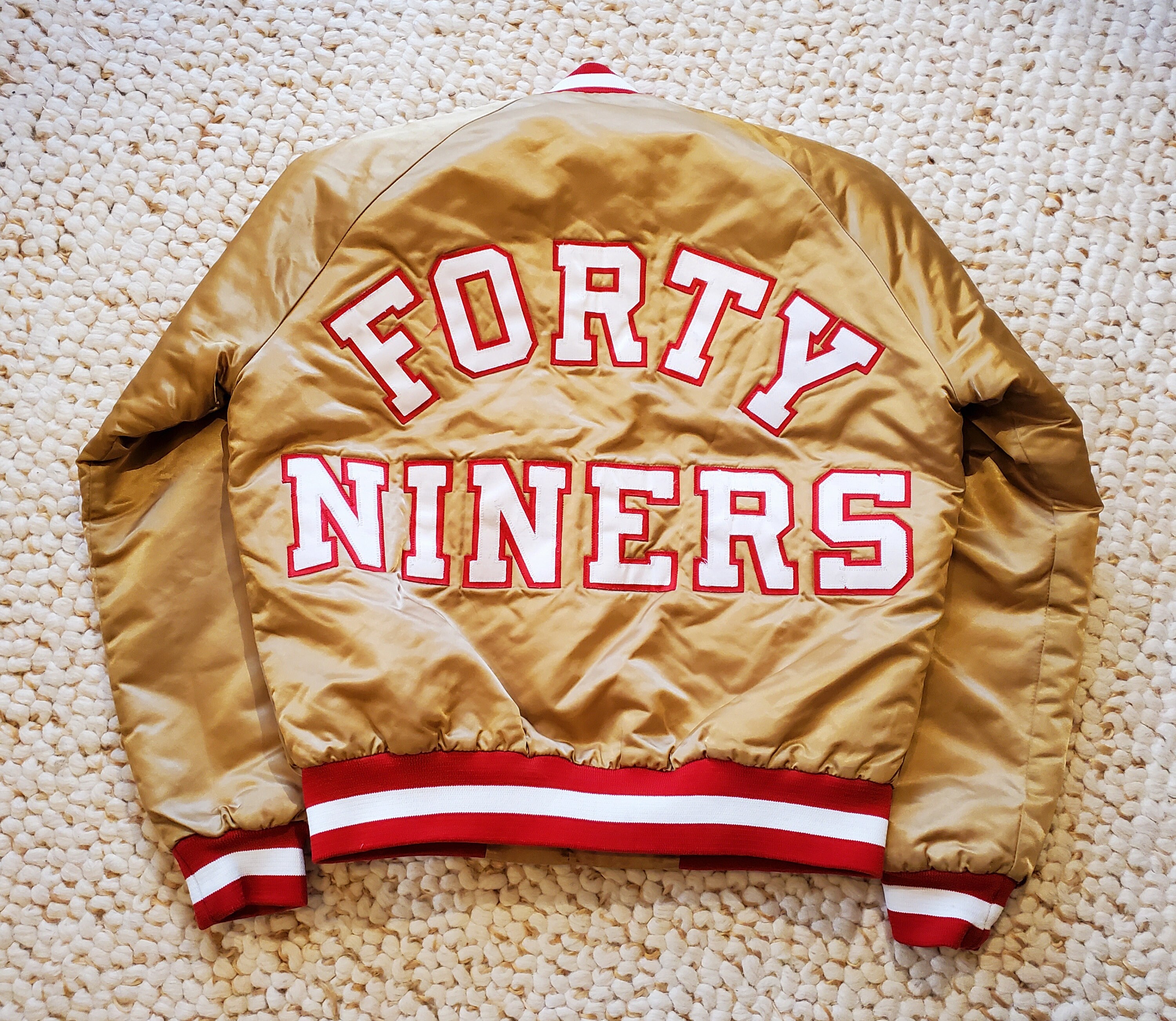 San Francisco 49ers Vintage Chalk Line Jacket S Rare Satin San Francisco 49ers Vintage Chalk Line Jacket S Rare Satin