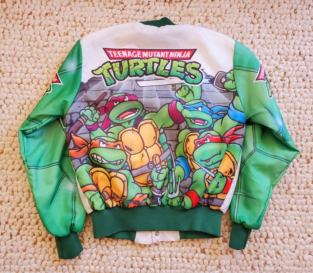 Teenage Mutant Ninja Turtles Vintage Chalk Line Jacket Youth L Adult XS ...