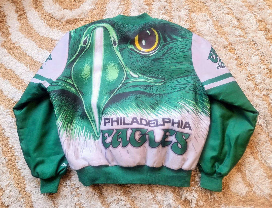 Philadelphia Eagles Vintage Chalk Line Fanimation Jacket XL Rare 80s ...