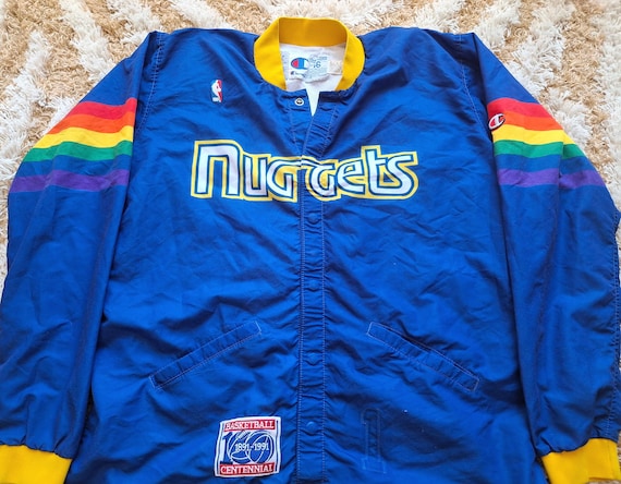 Denver Nuggets Vintage Game Worn Issued Champion Warm… - Gem