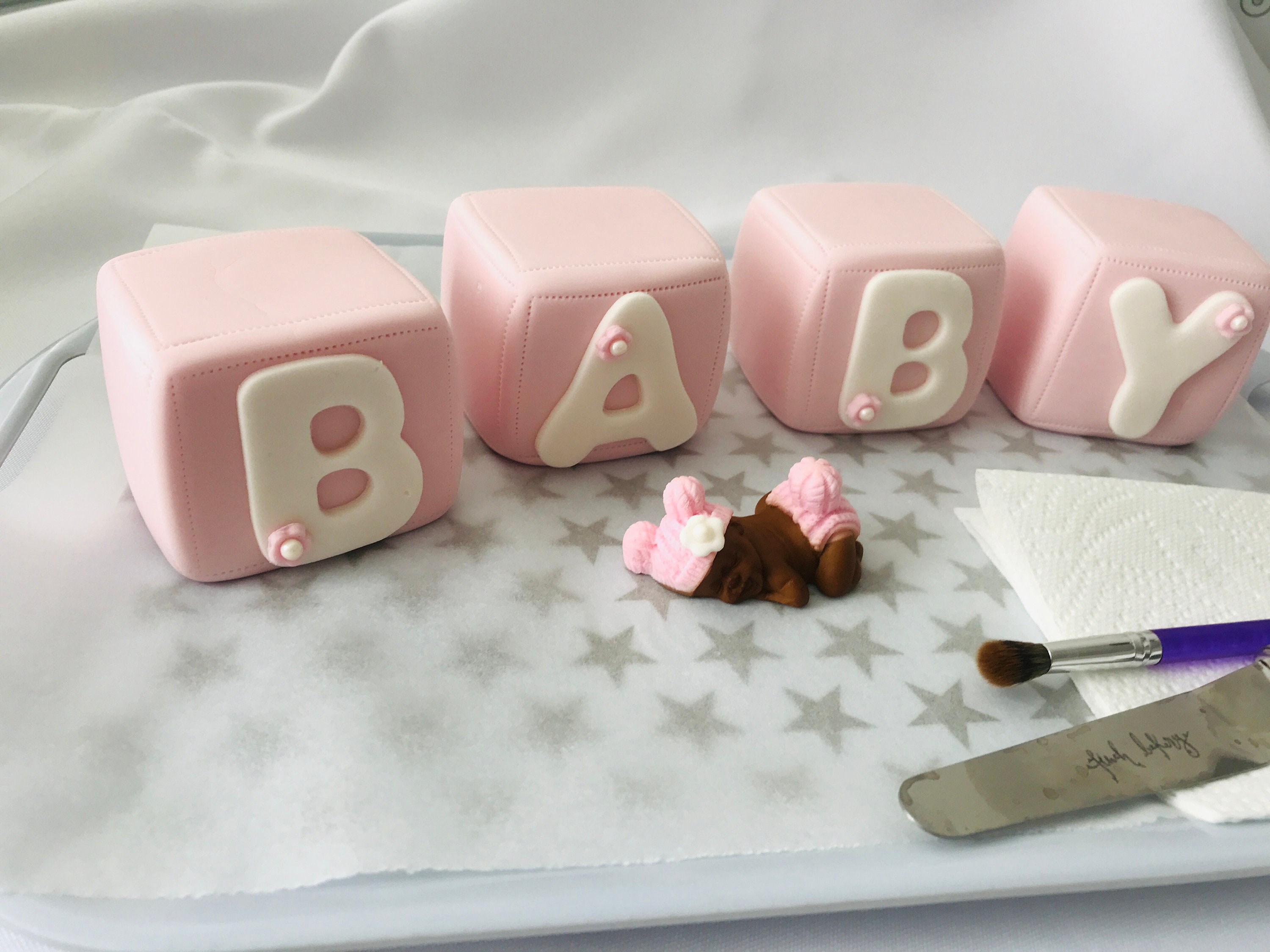 Extra Large Fondant BABY Blocks - Etsy UK