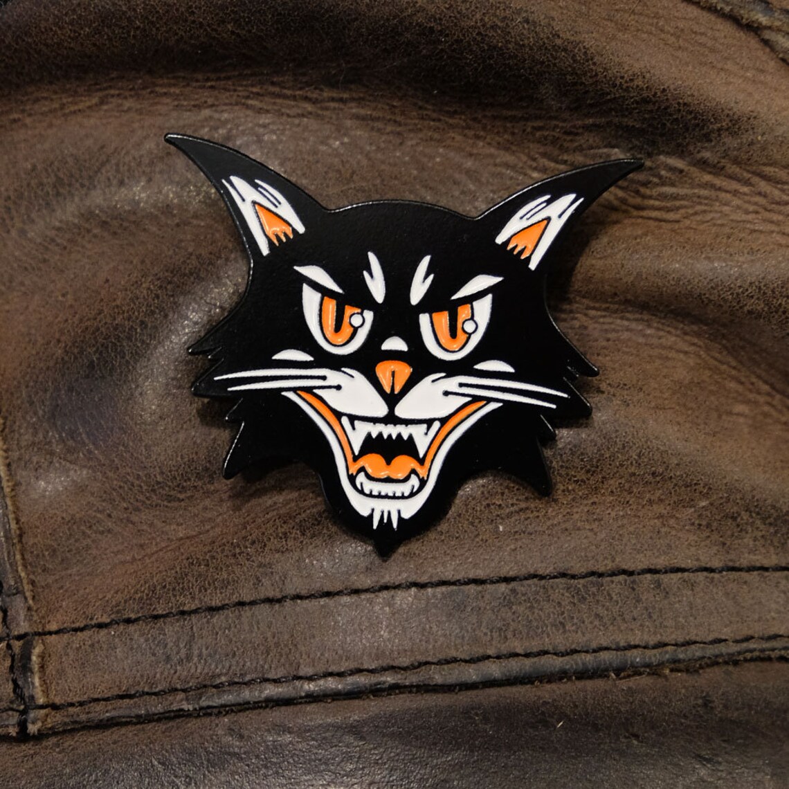Black Cat Enamel Pin - Etsy