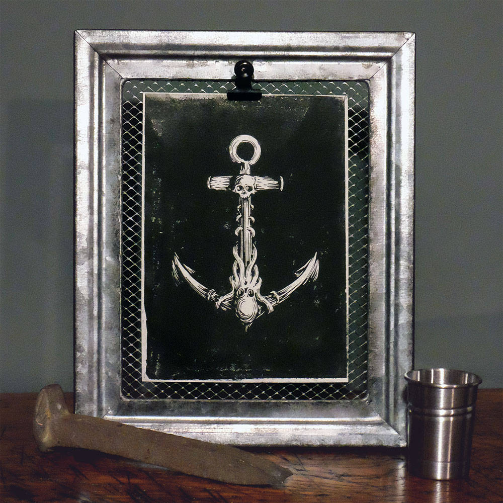 Dead Man's Anchor Block Print - Etsy