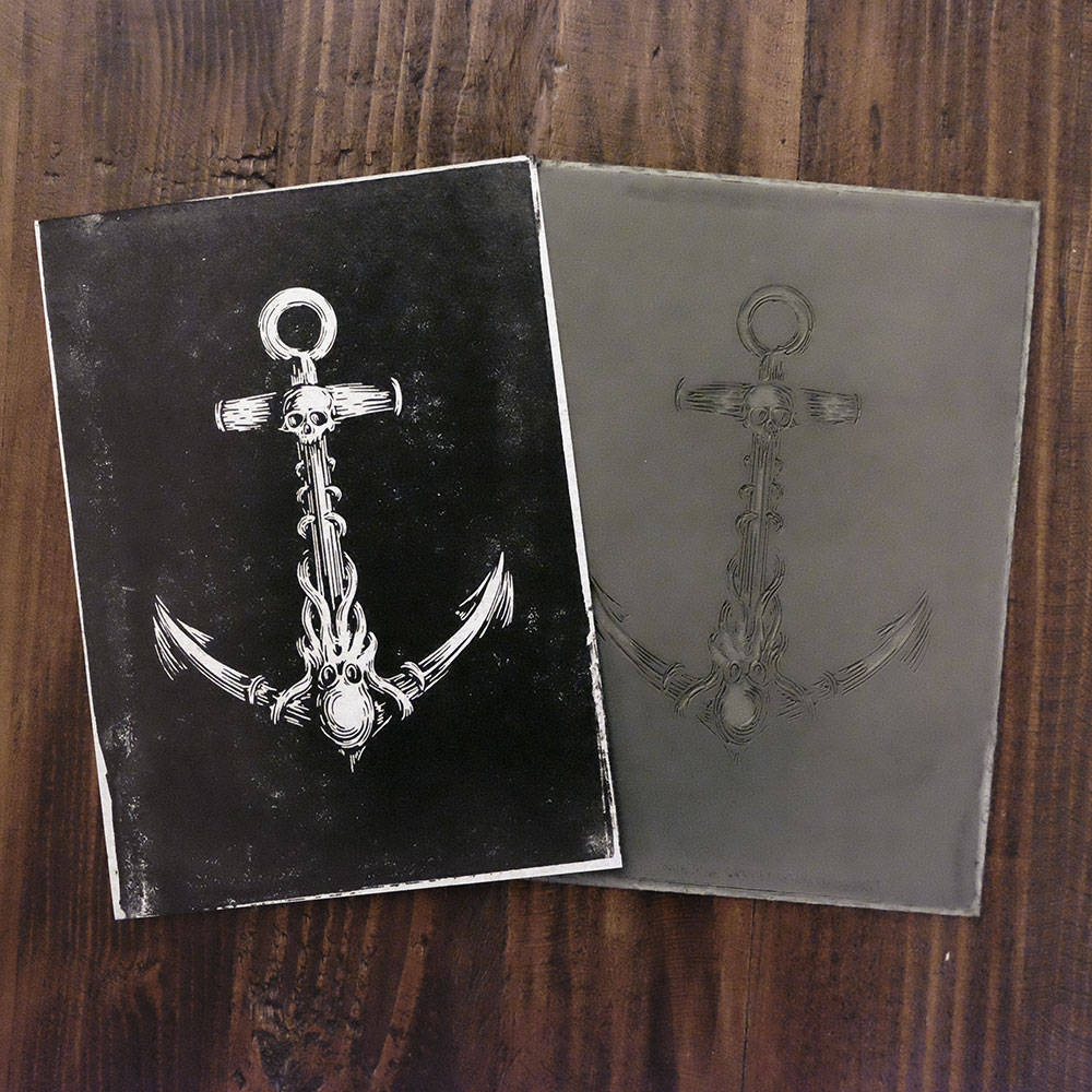 Dead Man's Anchor Block Print - Etsy