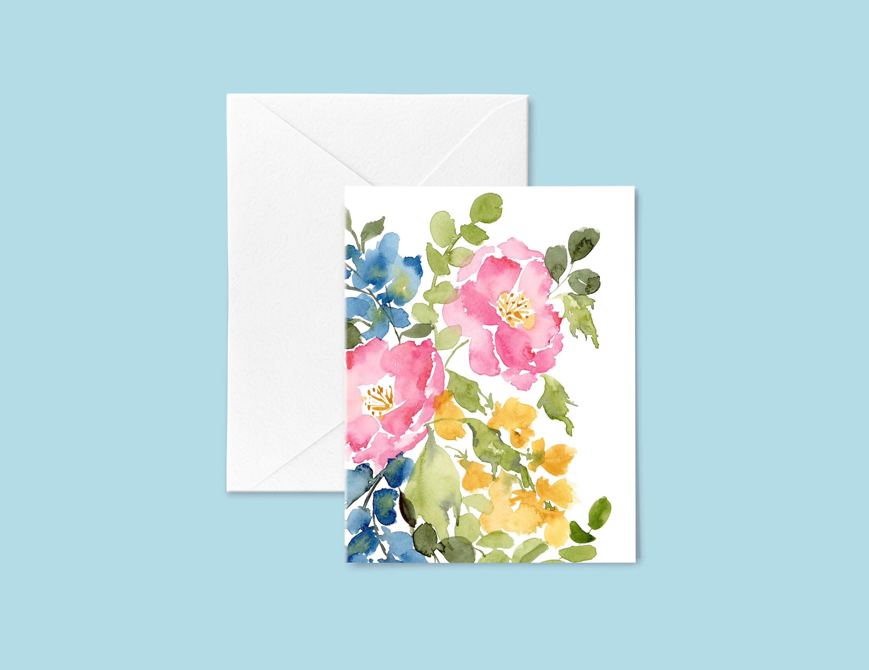Floral Greeting Card | Etsy