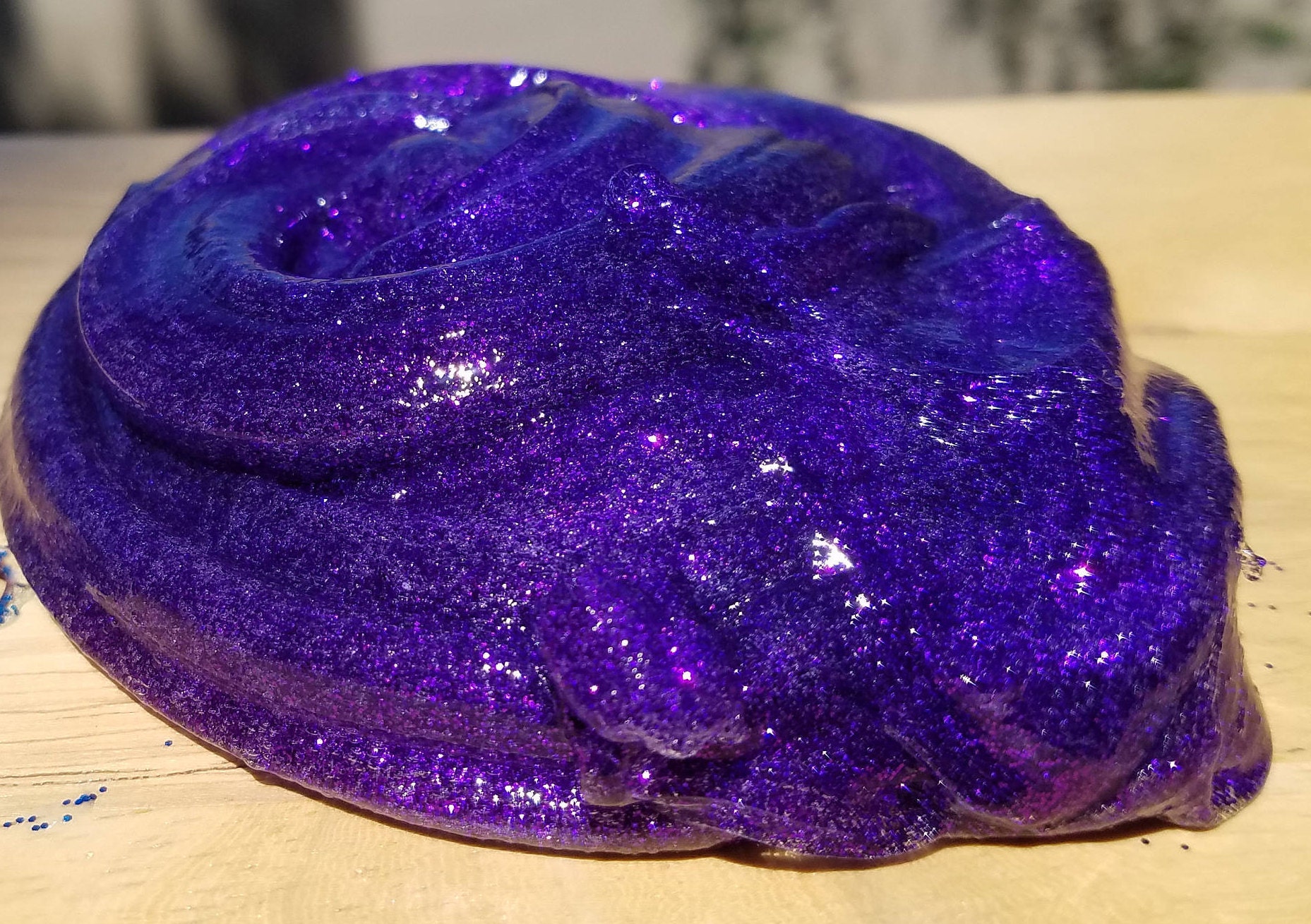 Purple Glitter Overload Slime/clear slime/fluffy slime/butter | Etsy
