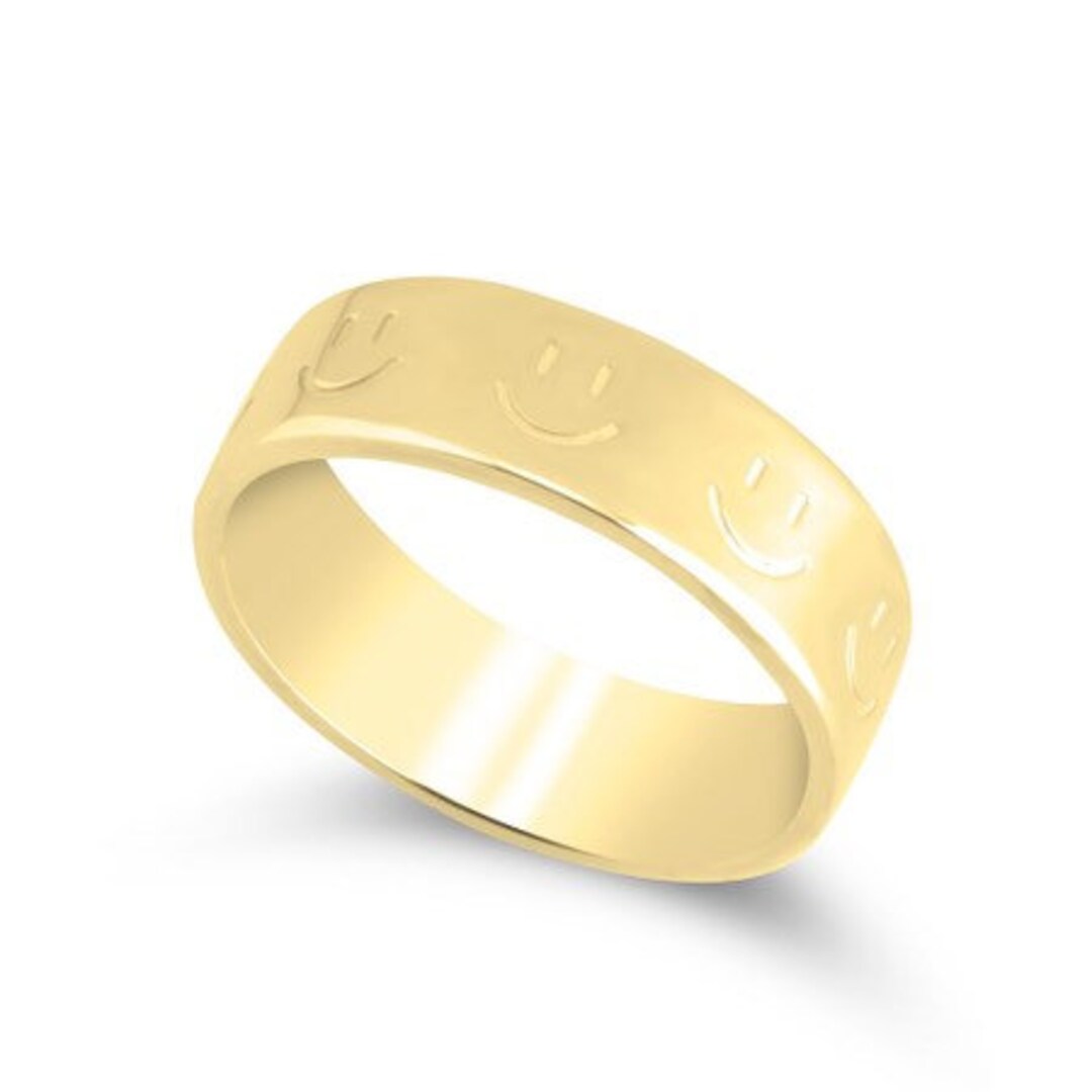 Smiley Face Ring, Smiley Ring, Smile Ring, Smiley Face Jewelry - Etsy
