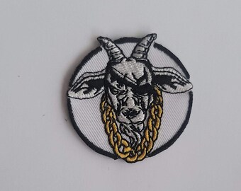 Goat Skull Iron on Patch - Etsy