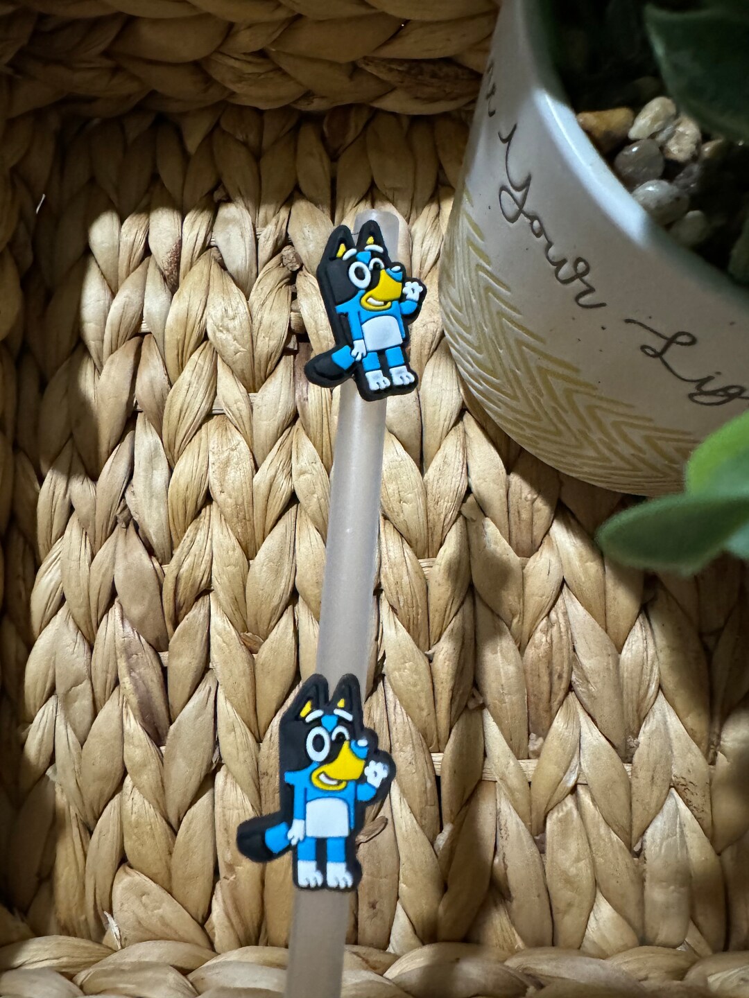 Bluey Inspired Straw Topper, Bluey, Bluey Straw Charm - Etsy Australia