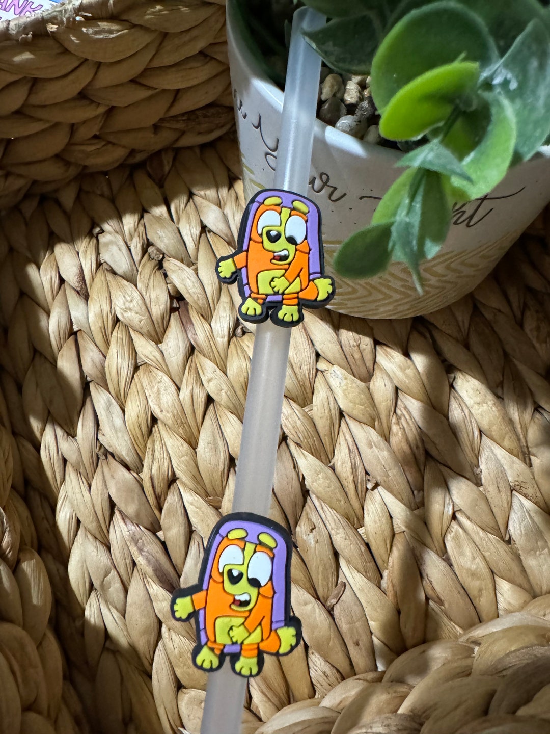 Bluey Inspired Straw Topper, Bluey, Bluey Straw Charm - Etsy Australia