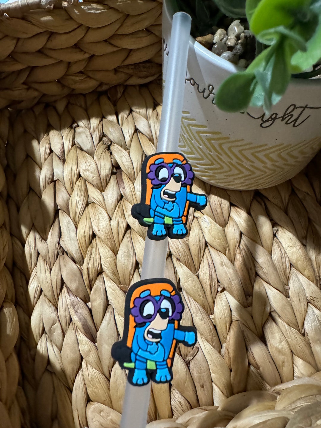 Bluey Inspired Straw Topper, Bluey, Bluey Straw Charm - Etsy Hong Kong