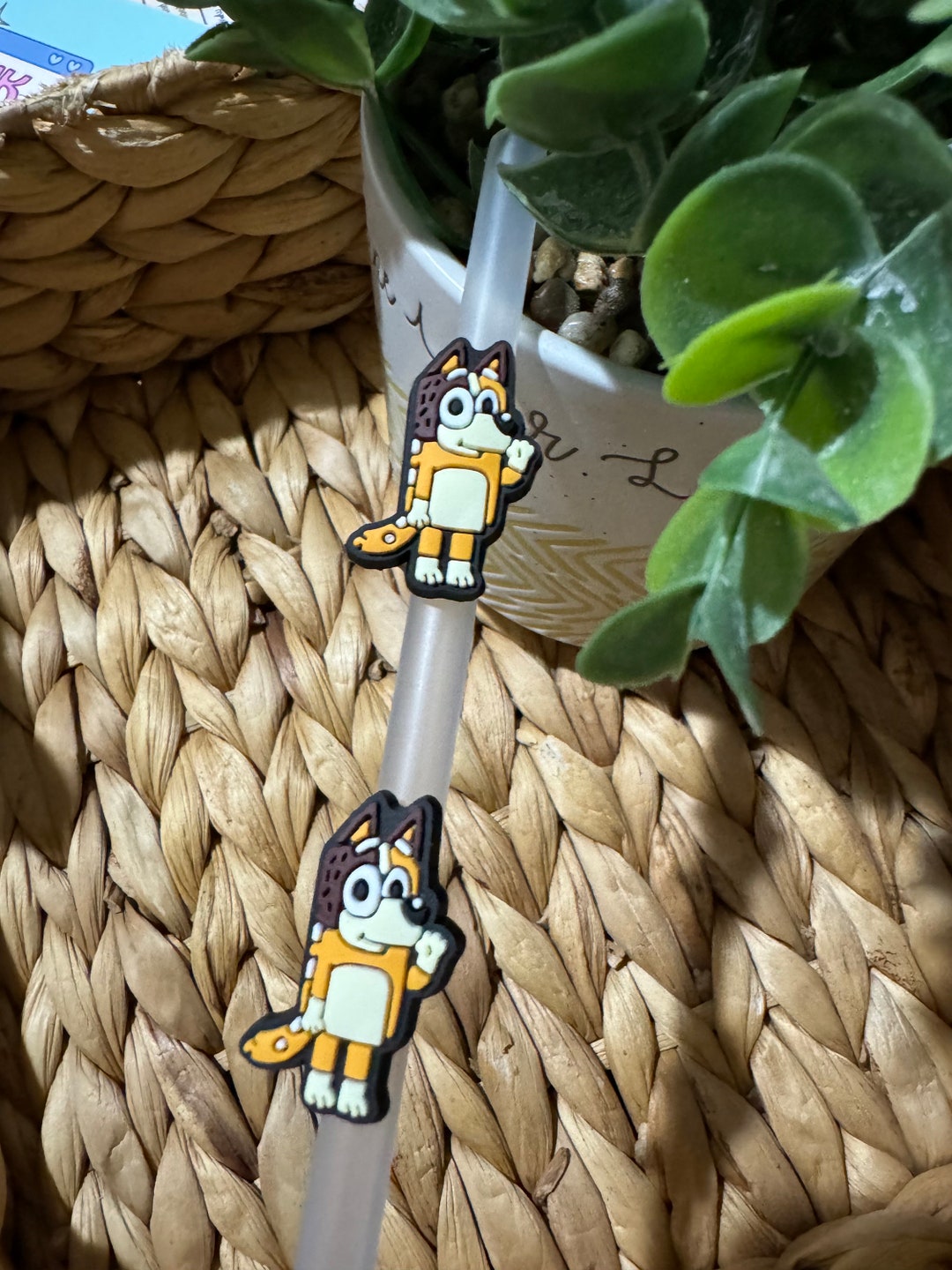 Bluey Inspired Straw Topper, Bluey, Bluey Straw Charm - Etsy Australia