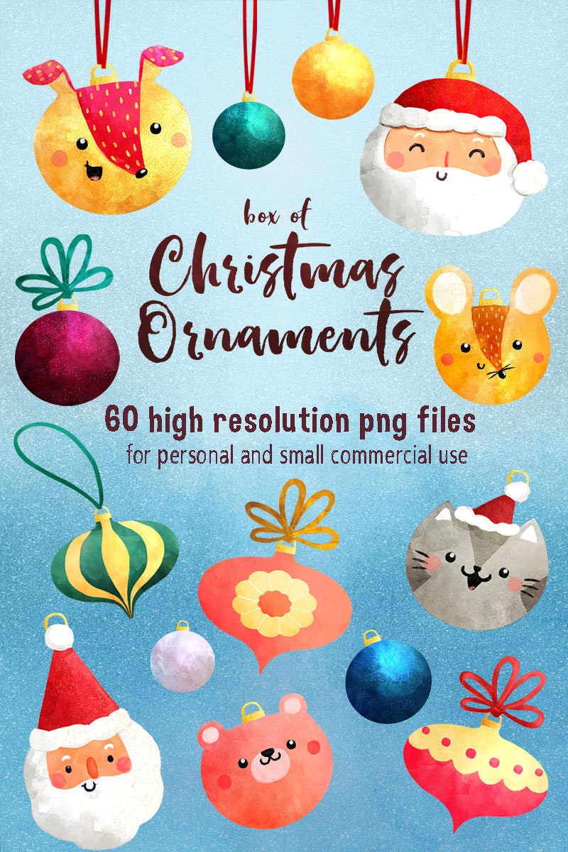 Christmas Clipart, Christmas Clipart Commercial Use, Christmas Ornament ...