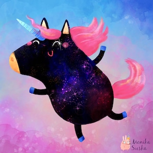 Unicorn Clipart | Galaxy Clipart | Commercial Use | Instant Download ...
