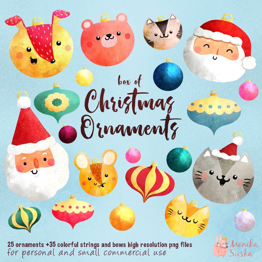 Christmas Clipart, Christmas Clipart Commercial Use, Christmas Ornament ...