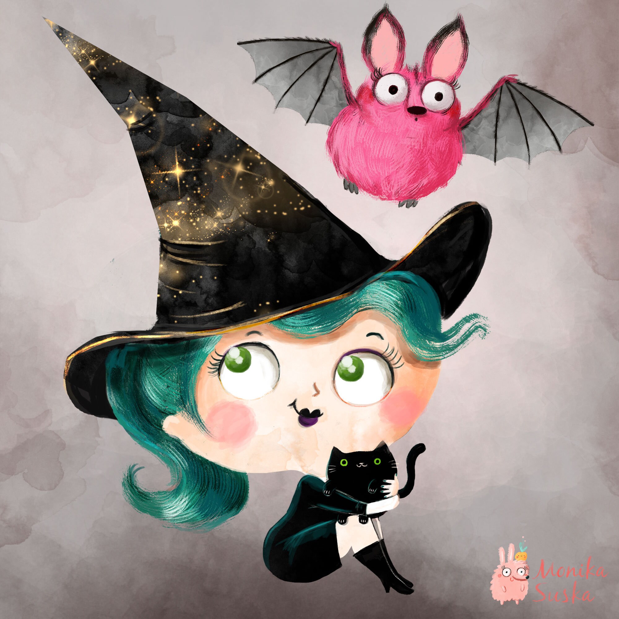 Halloween Watercolor Clipart, Halloween Girl Clipart, Halloween Clipart ...
