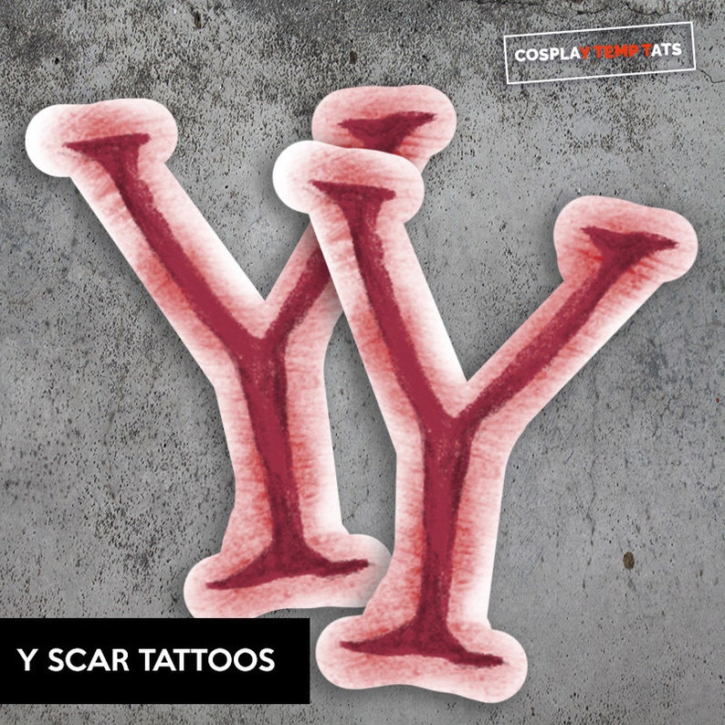 Y Scar Temporary Tattoo Temp Tat Cosplay Costume Halloween Purim Idea ...