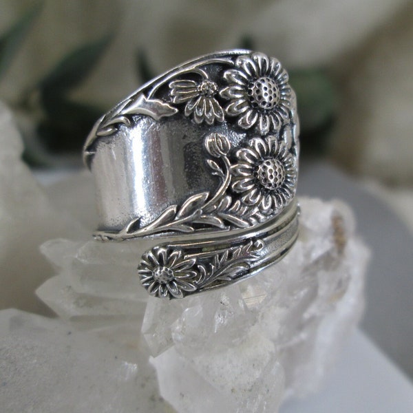 Floral Spoon Ring - Etsy
