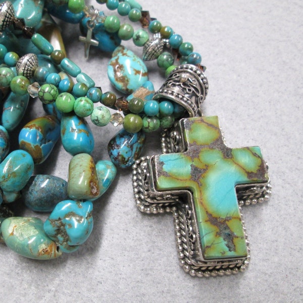 Turquoise Cross - Etsy