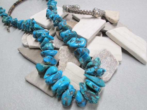 MORENCI Turquoise Necklace>Old Native Turquoise Neckl… - Gem