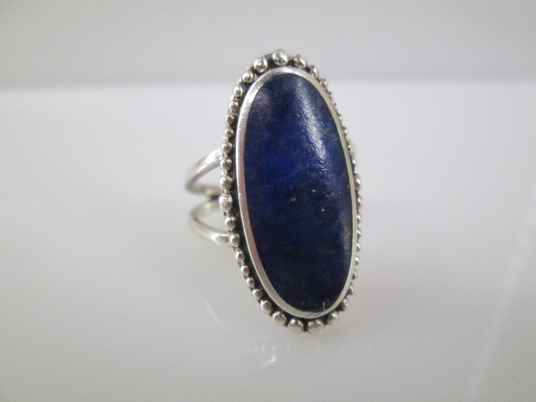 Genuine Lapis Ring>925 Sterling Silver Lapis Ring,southwestern Ring ...