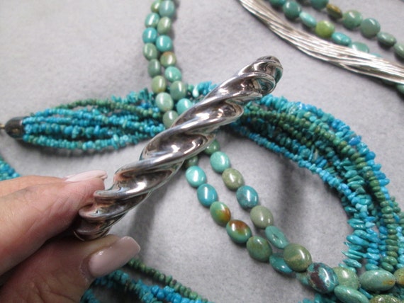 950 Silver Hinged Bangle Bracelet>Polished Silver Twi… - Gem