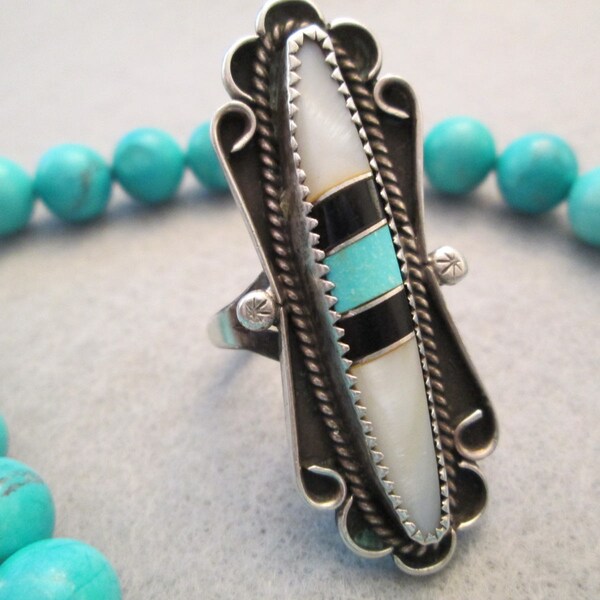 Turquoise Zuni Ring - Etsy
