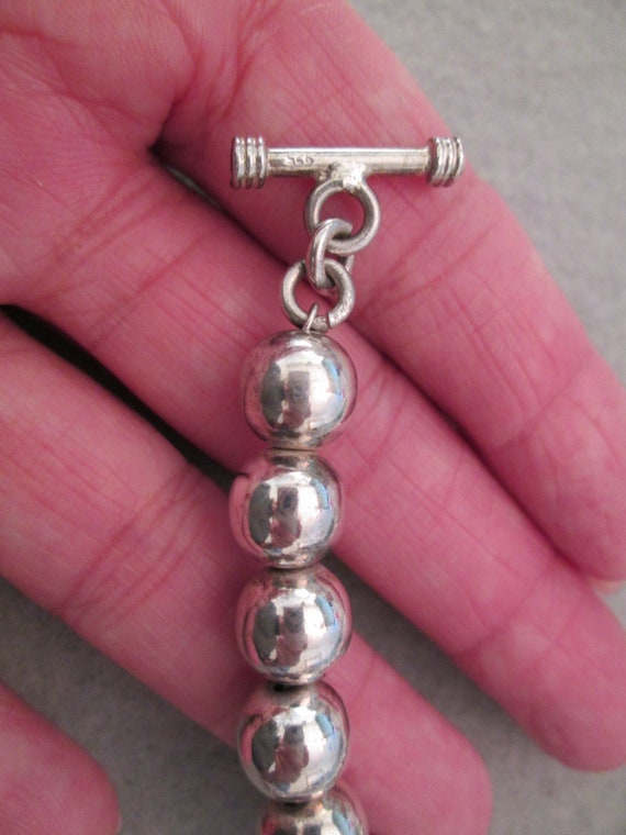 Navajo Pearl Necklace>925 Sterling Silver 10mm Navajo Pearl Necklace>925 Sterling Silver 10mm