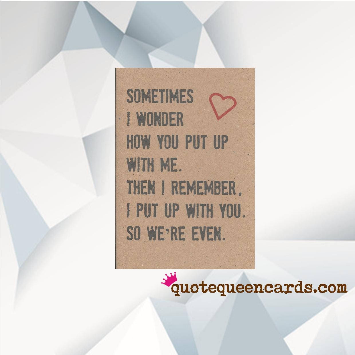 Sometimes I Wonder How You Put up With Me Funny Anniversary - Etsy UK