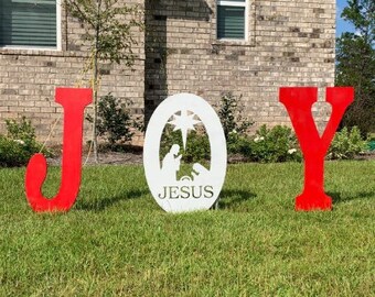 Joy Large Wood Yard Sign - Etsy