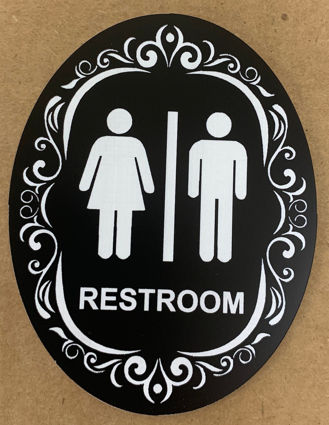 Small Restroom Sign Rest Room Men Women Bathroom Sign - Etsy