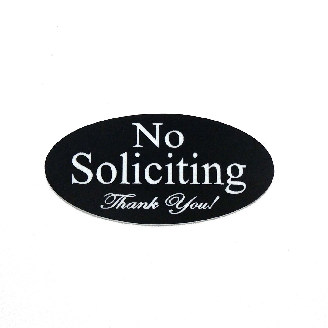 Large No Soliciting Sign for Door Solicit Sign for Window or - Etsy
