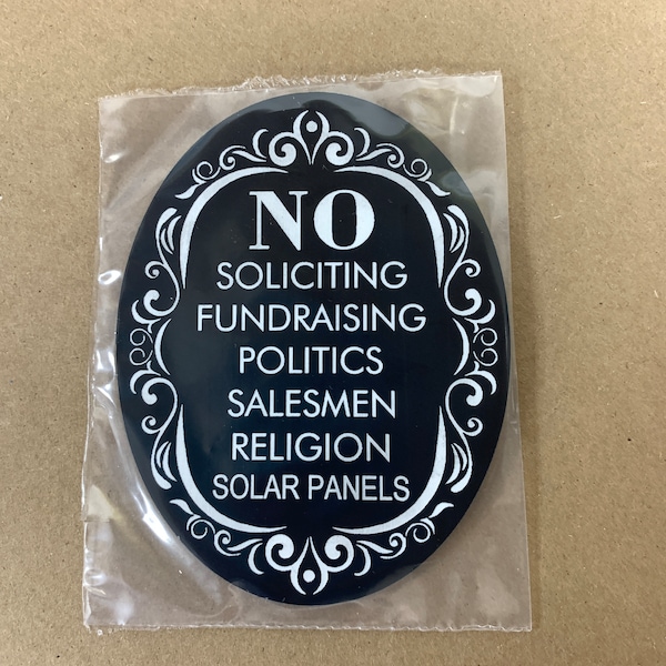 No Solar Panel Sign - Etsy