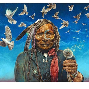 Native American Indian Chief Peace Offering // "peacemaker" Art Print ...