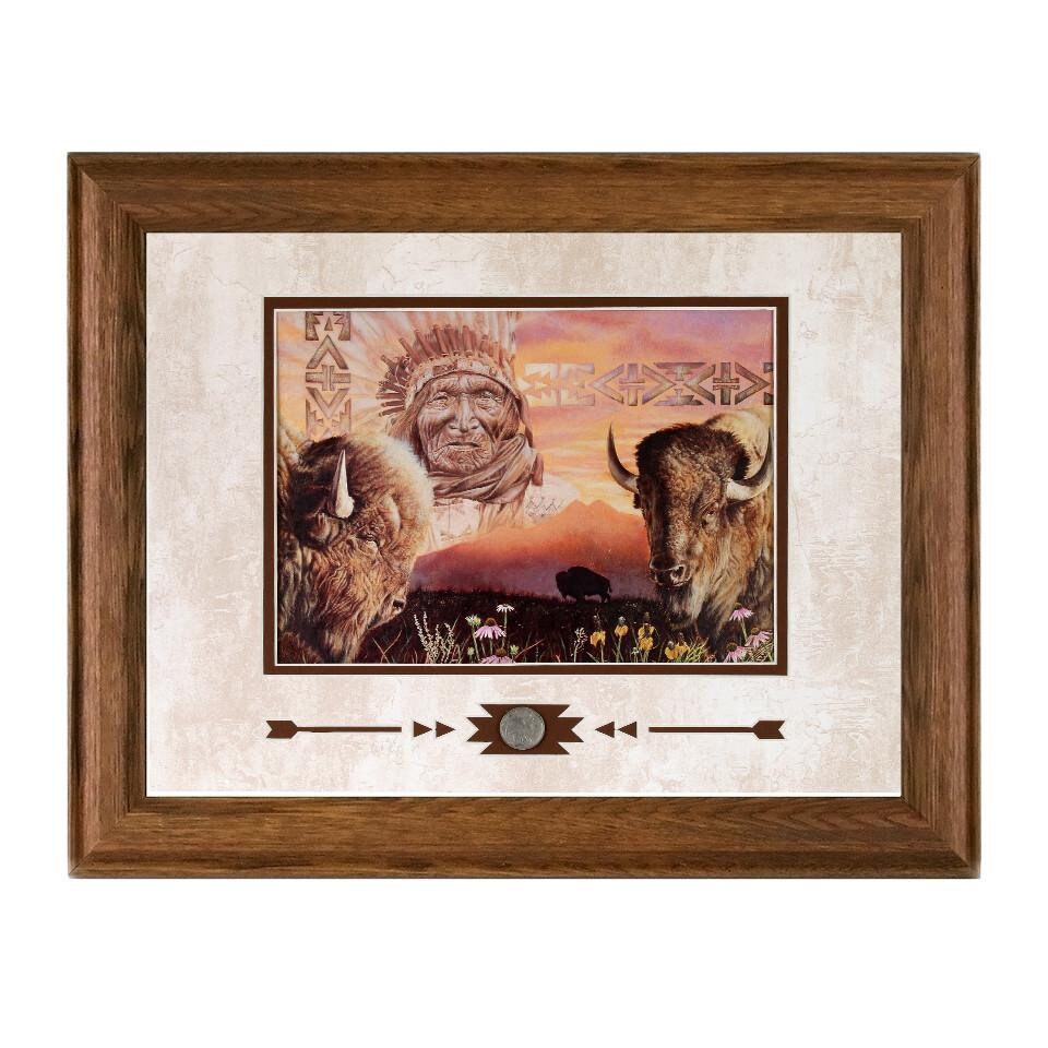 Native American Buffalo Indian Chief Red Cloud on the Plains//"keeper ...