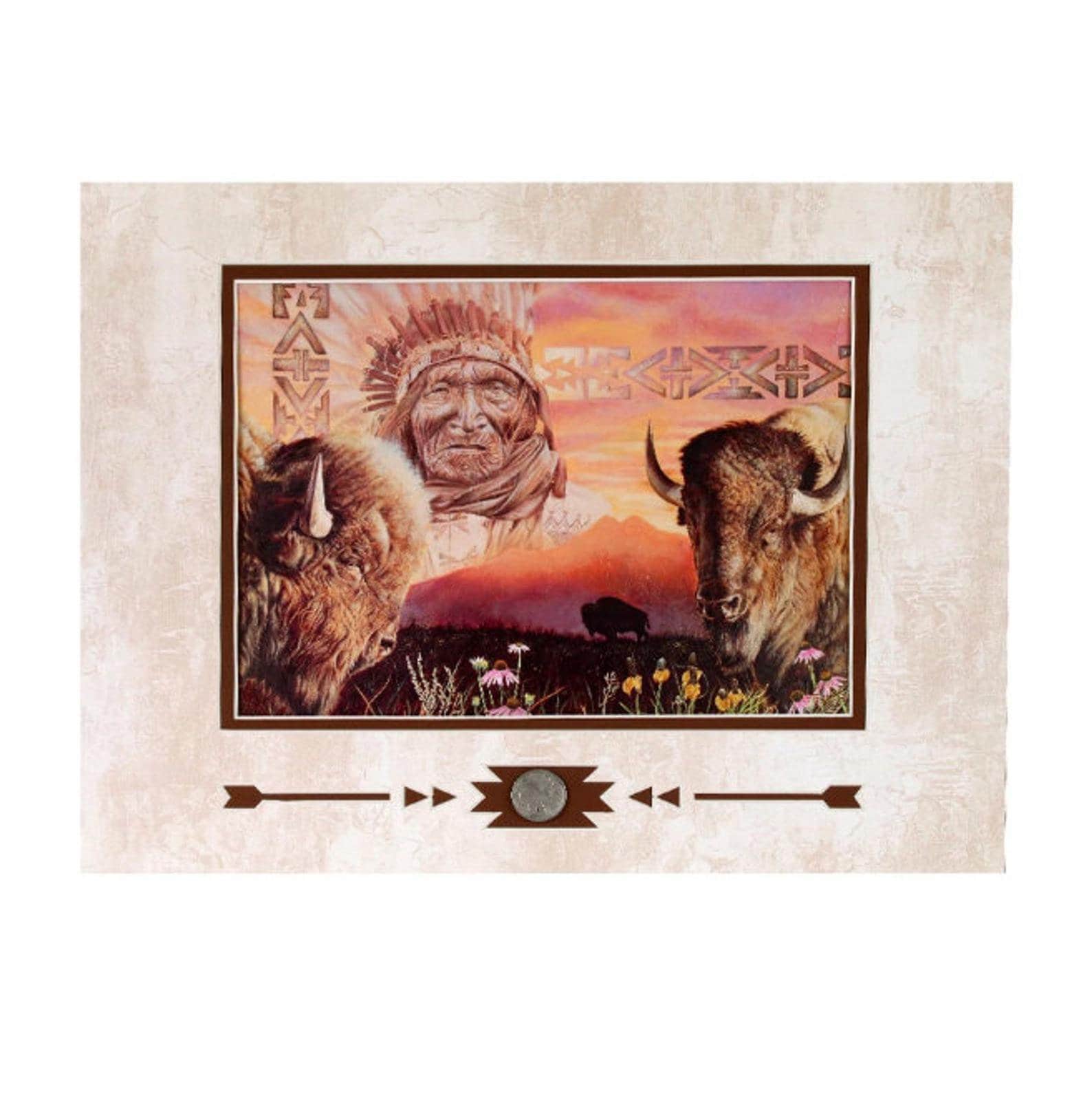 Native American Buffalo Indian Chief Red Cloud on the Plains//"keeper ...